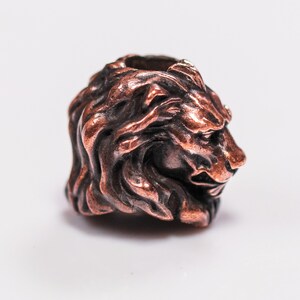 Paracord Bead Lion Head Knife Lanyard Metal Bead Wild Lion King ...