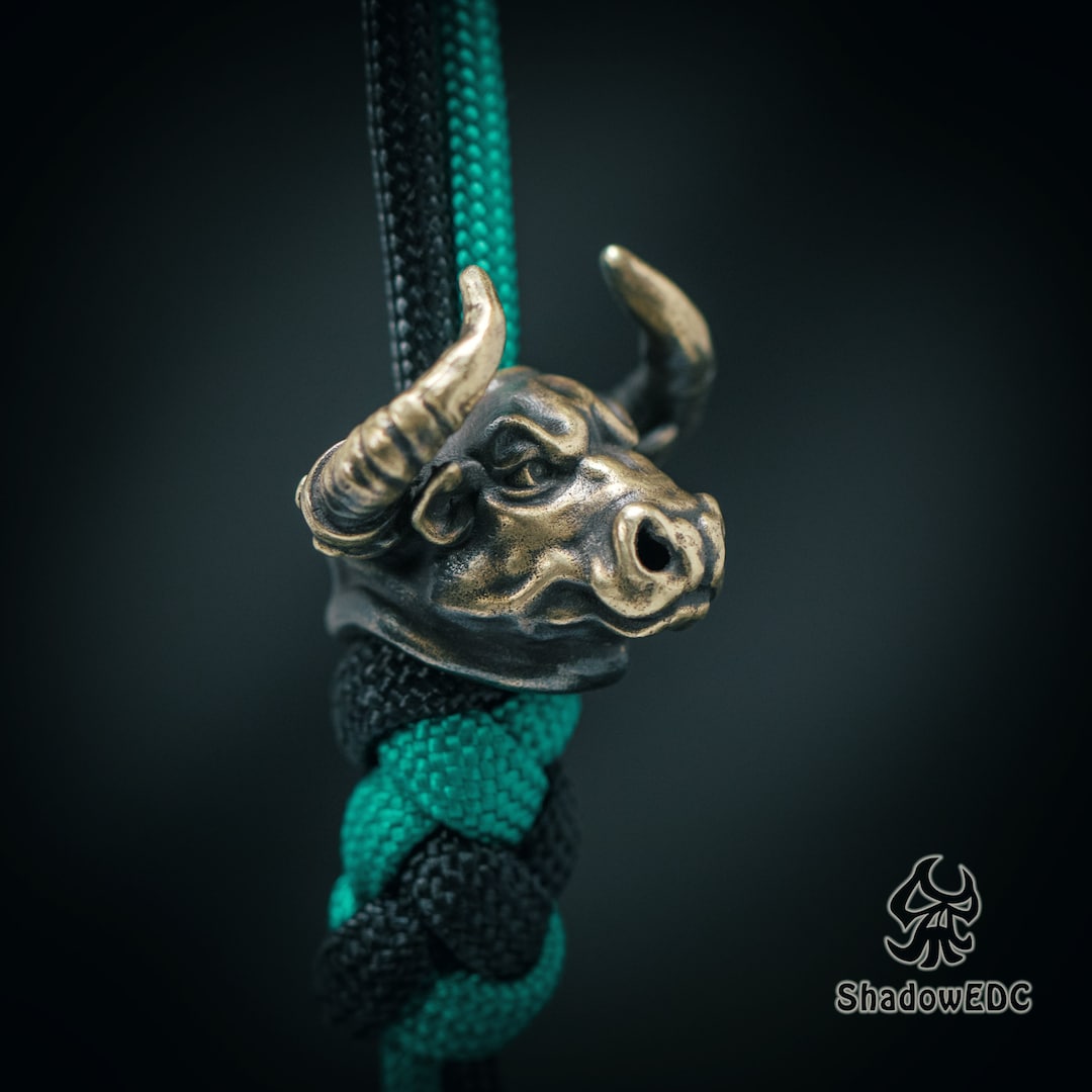 Paracord Bead Bull Head for Knife, Bracelet, and EDC Gears - Etsy