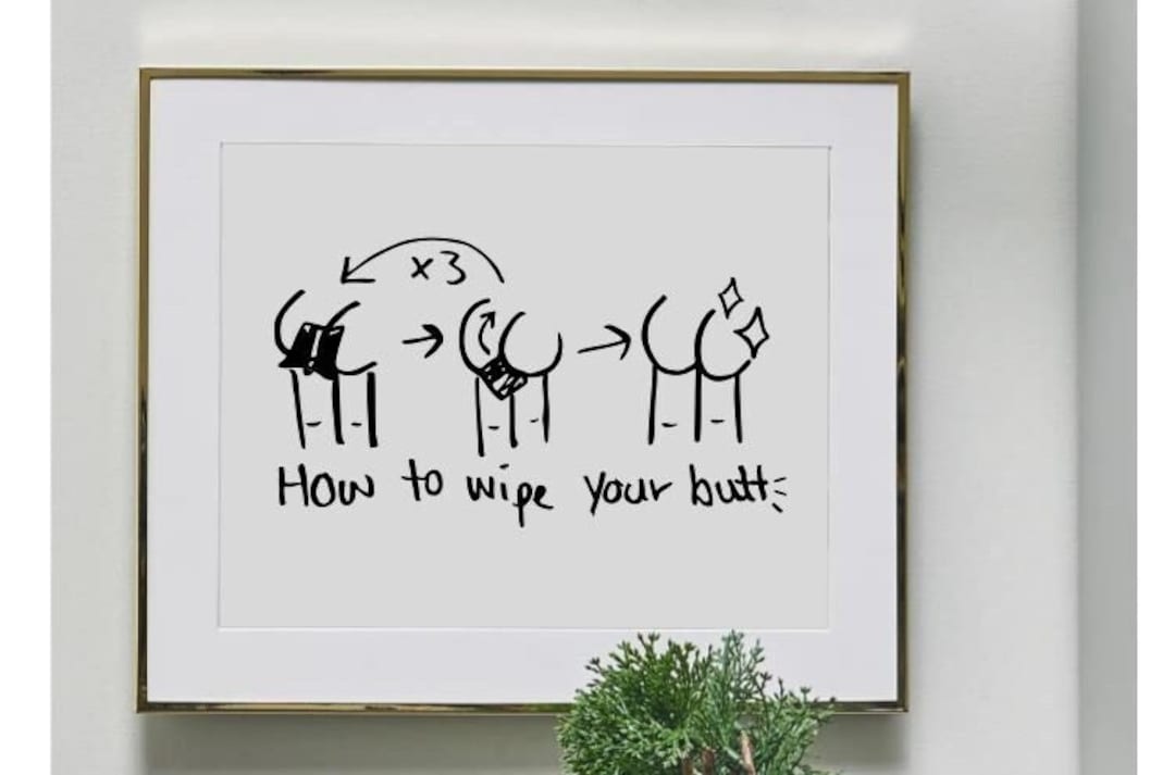 How to Wipe Your Butt -designed by Hayal - Digital File - Pdf Jpeg Png ...