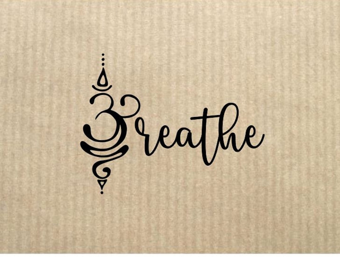 Breathe Symbol 2 - Om Sanskrit Symbol for Breathe - Svg- Png - Eps - AI ...