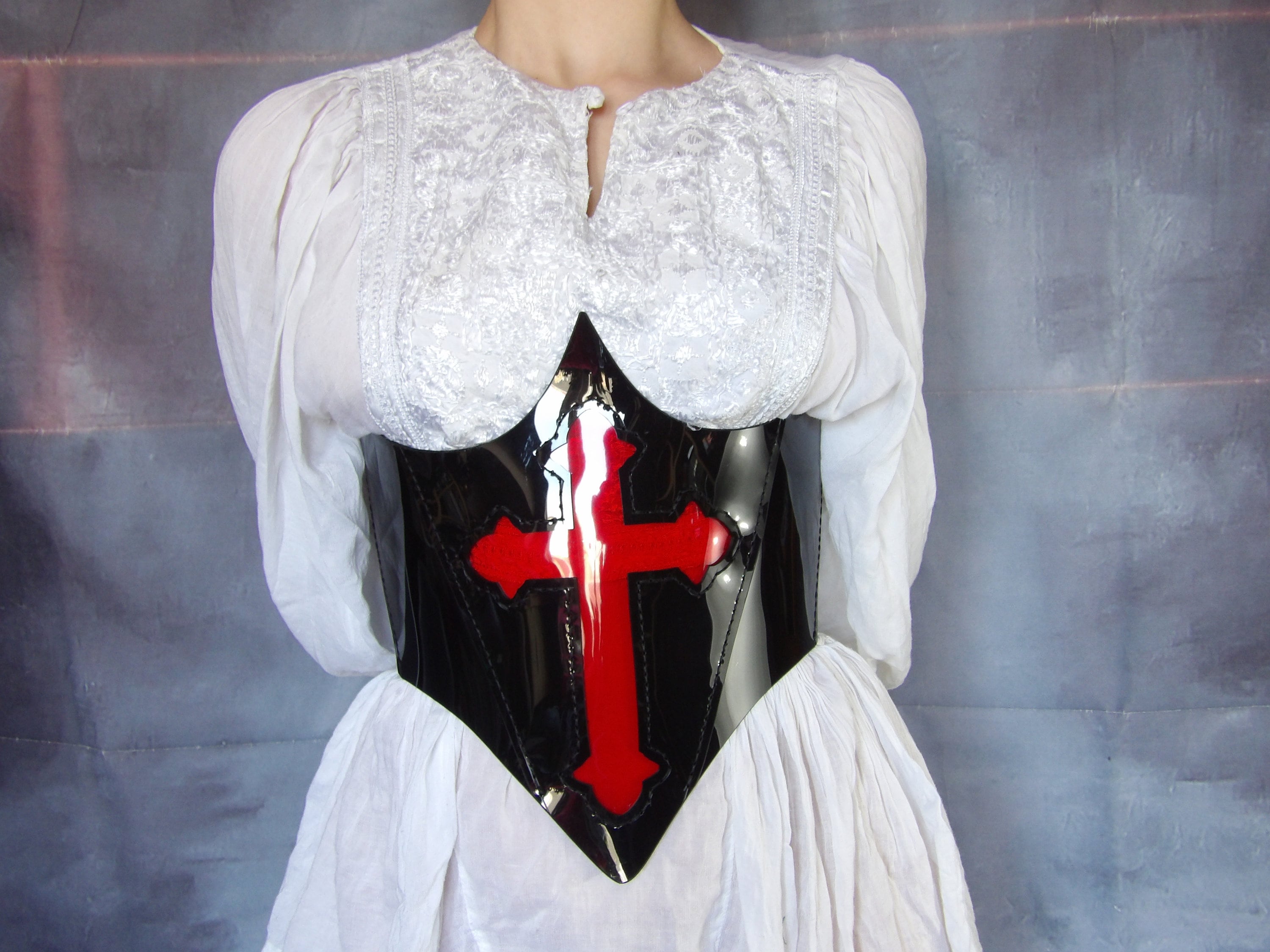 Supplicant Corset - Custom Fit Vinyl Cross Corset - Etsy