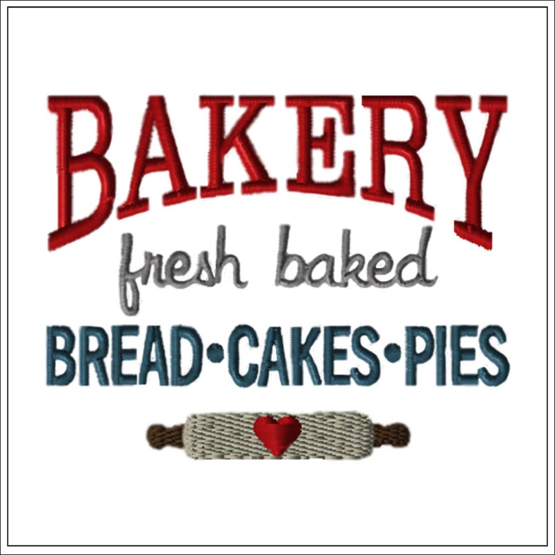 Bakery Embroidery - Etsy