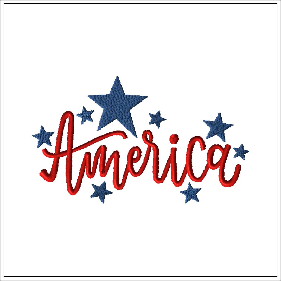 America-machine Embroidery Design-#1247 - Etsy