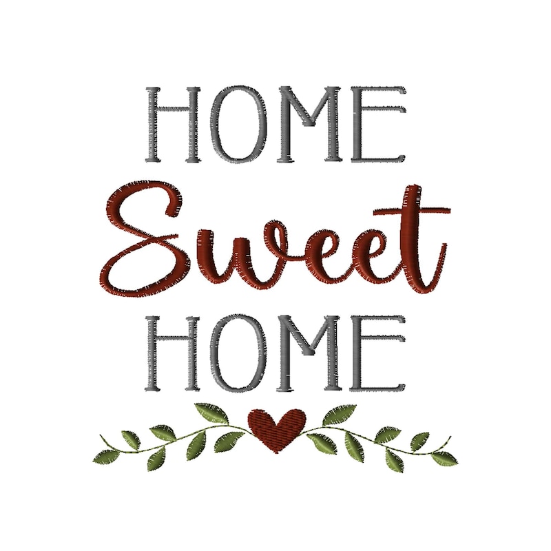 Home Sweet Home Machine Embroidery - Etsy