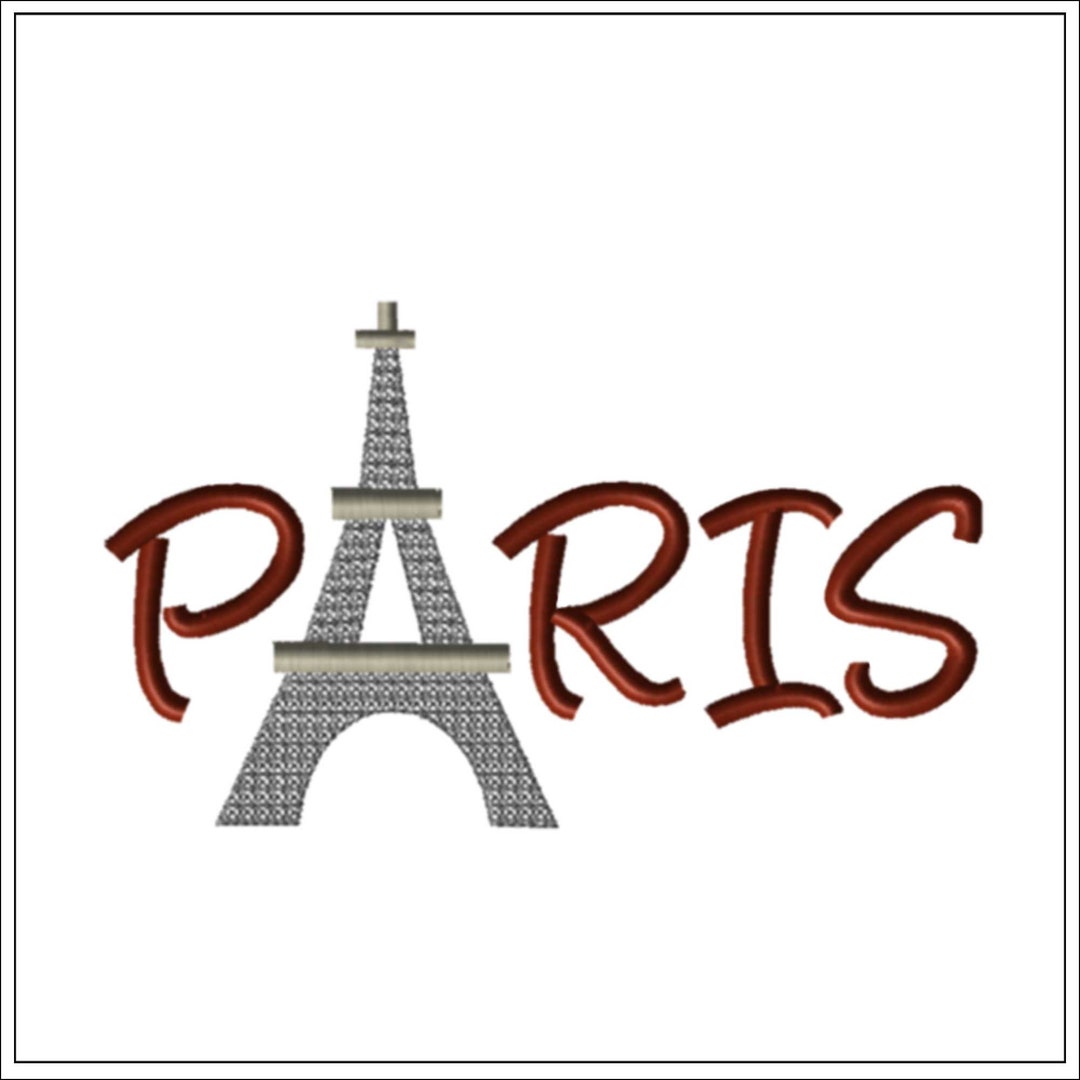 Paris-eiffel Tower | Machine Embroidery Design #1715 - Etsy