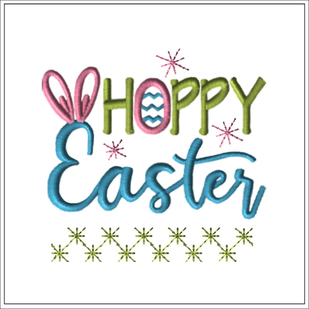 Happy Easter | Machine Embroidery Design #1481 - Etsy