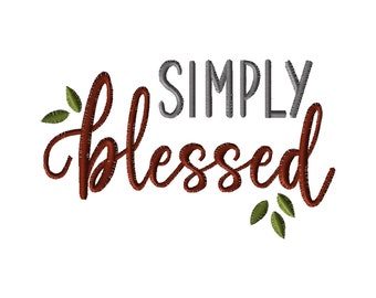 Thankful Grateful Blessed Embroidery Design MACHINE - Etsy