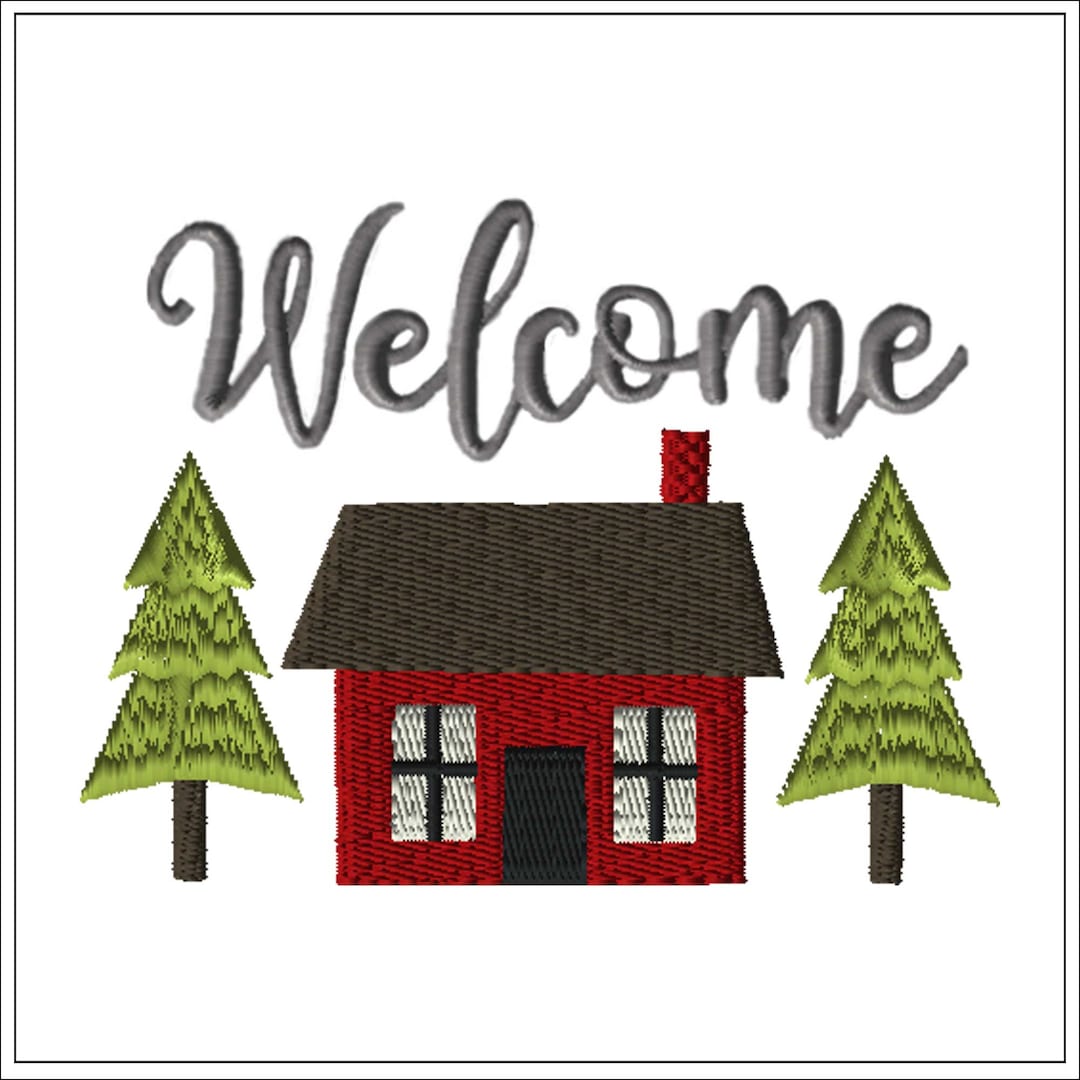 Welcome House | Machine Embroidery Design #1228 - Etsy