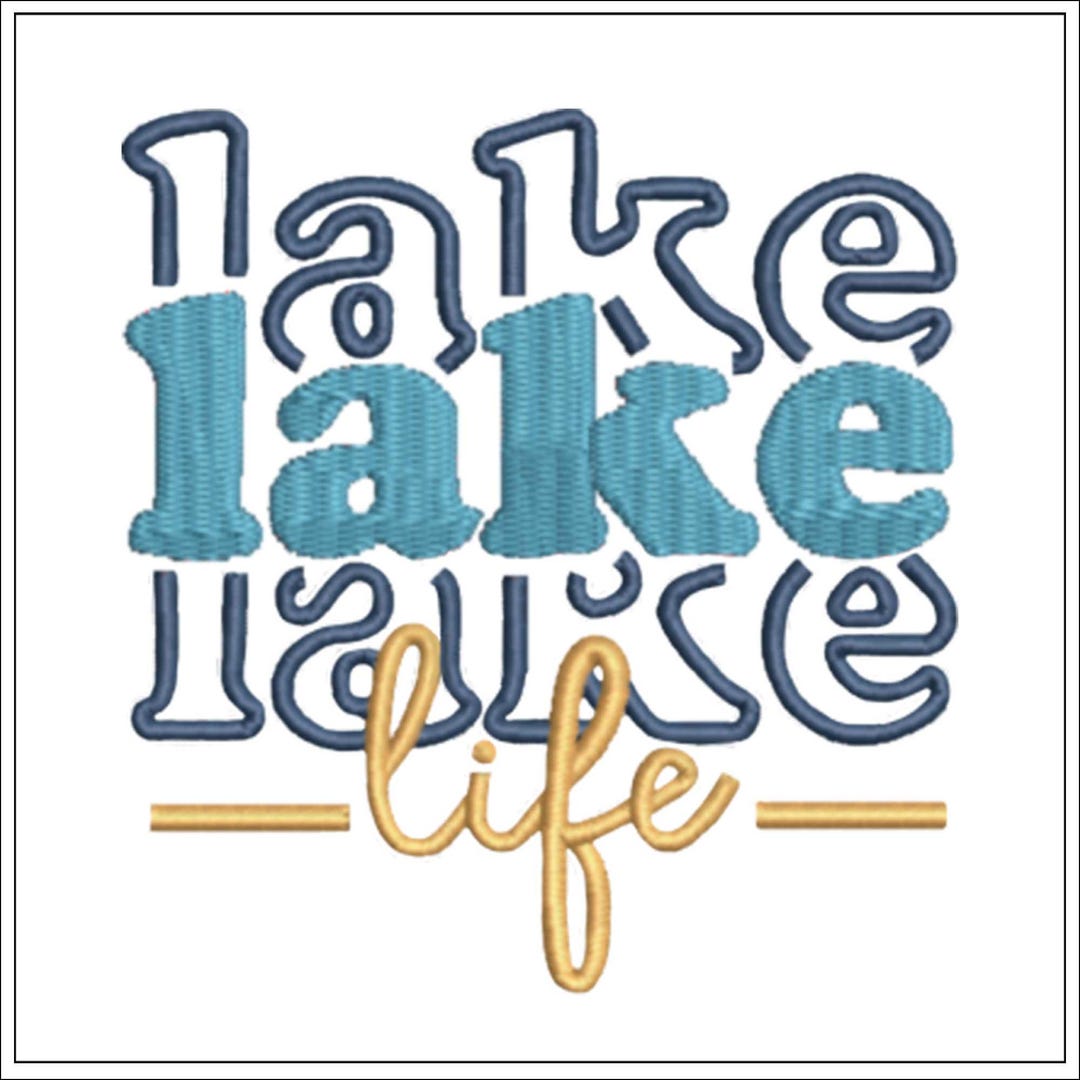 Lake Life | Machine Embroidery Design #1716 - Etsy