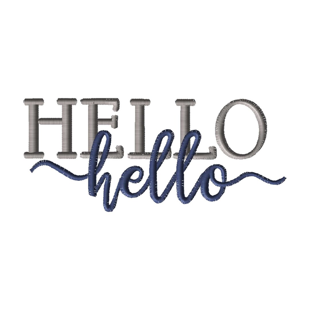 Hello-machine Embroidery Design- #1242 - Etsy