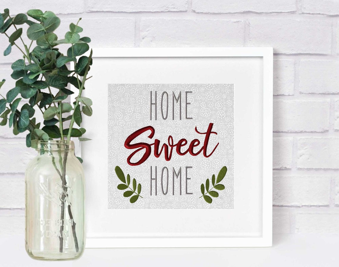 Home Sweet Home-machine Embroidery Design-#1190 - Etsy