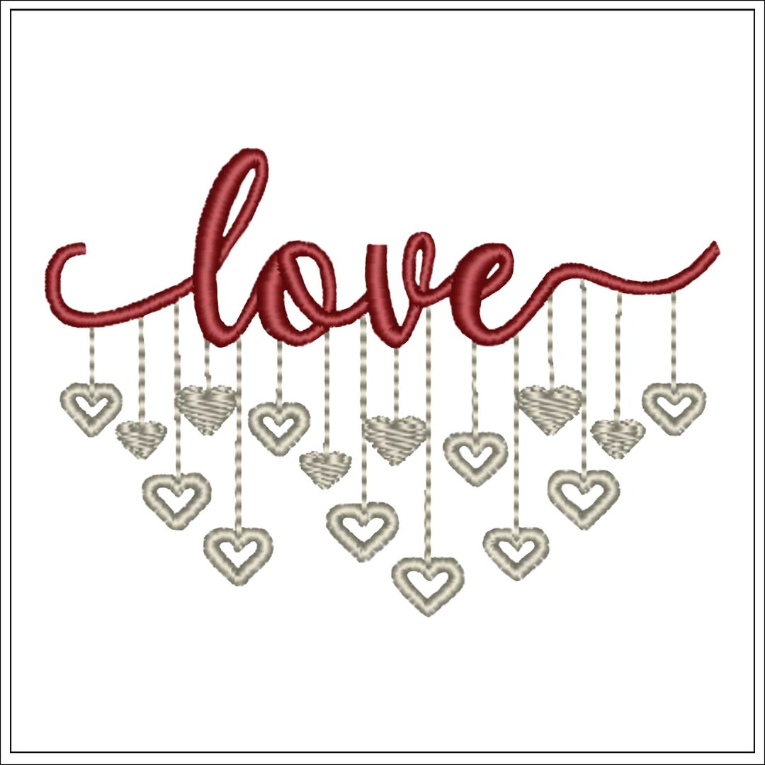 Love Hearts | Machine Embroidery Design #1519 - Etsy