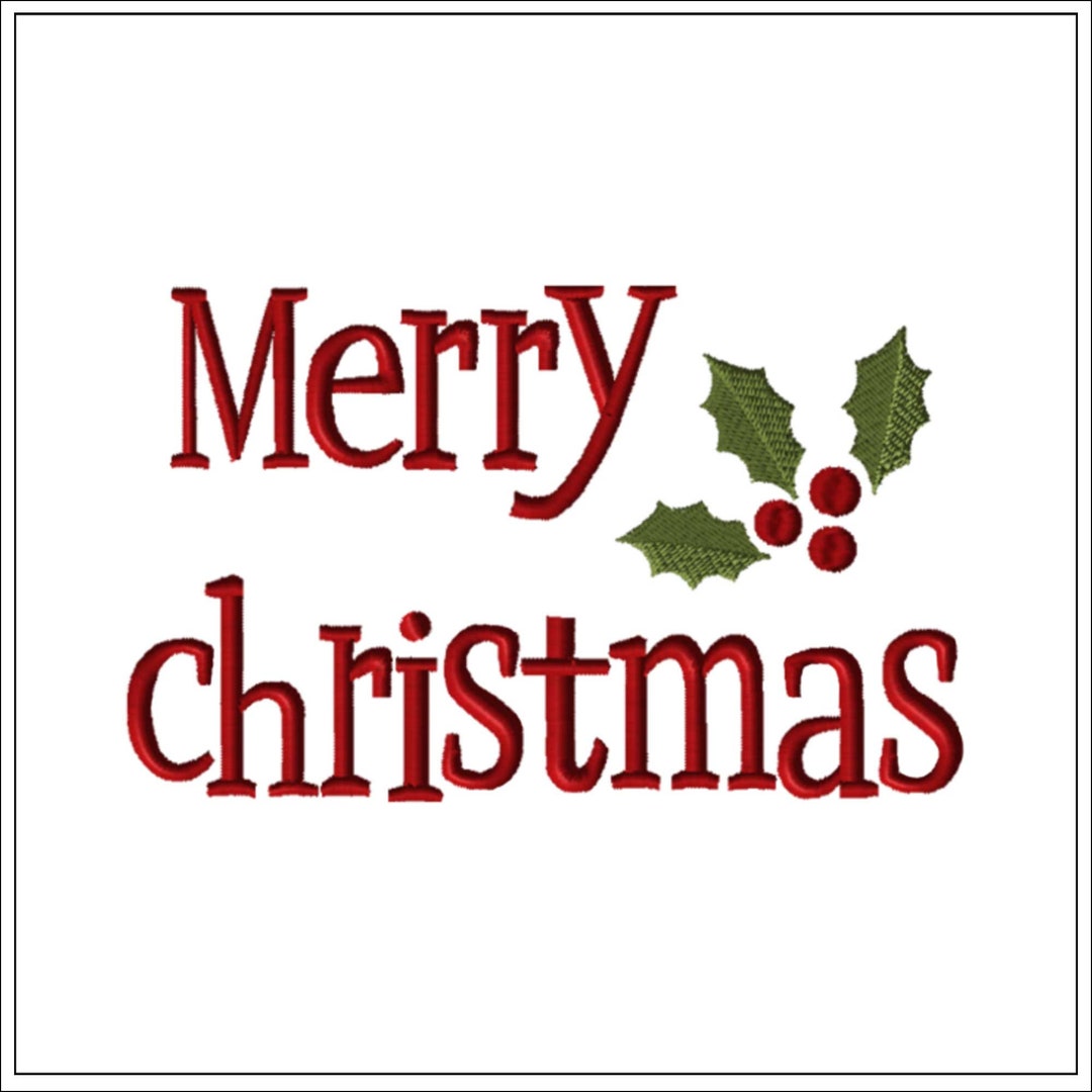 Merry Christmas | Machine Embroidery Design #1495 - Etsy