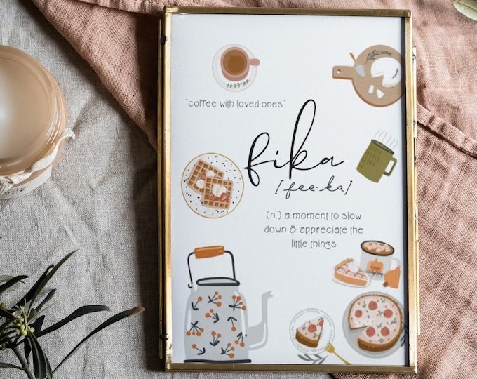 Fika Art Print 3 Different Sizes - Etsy UK