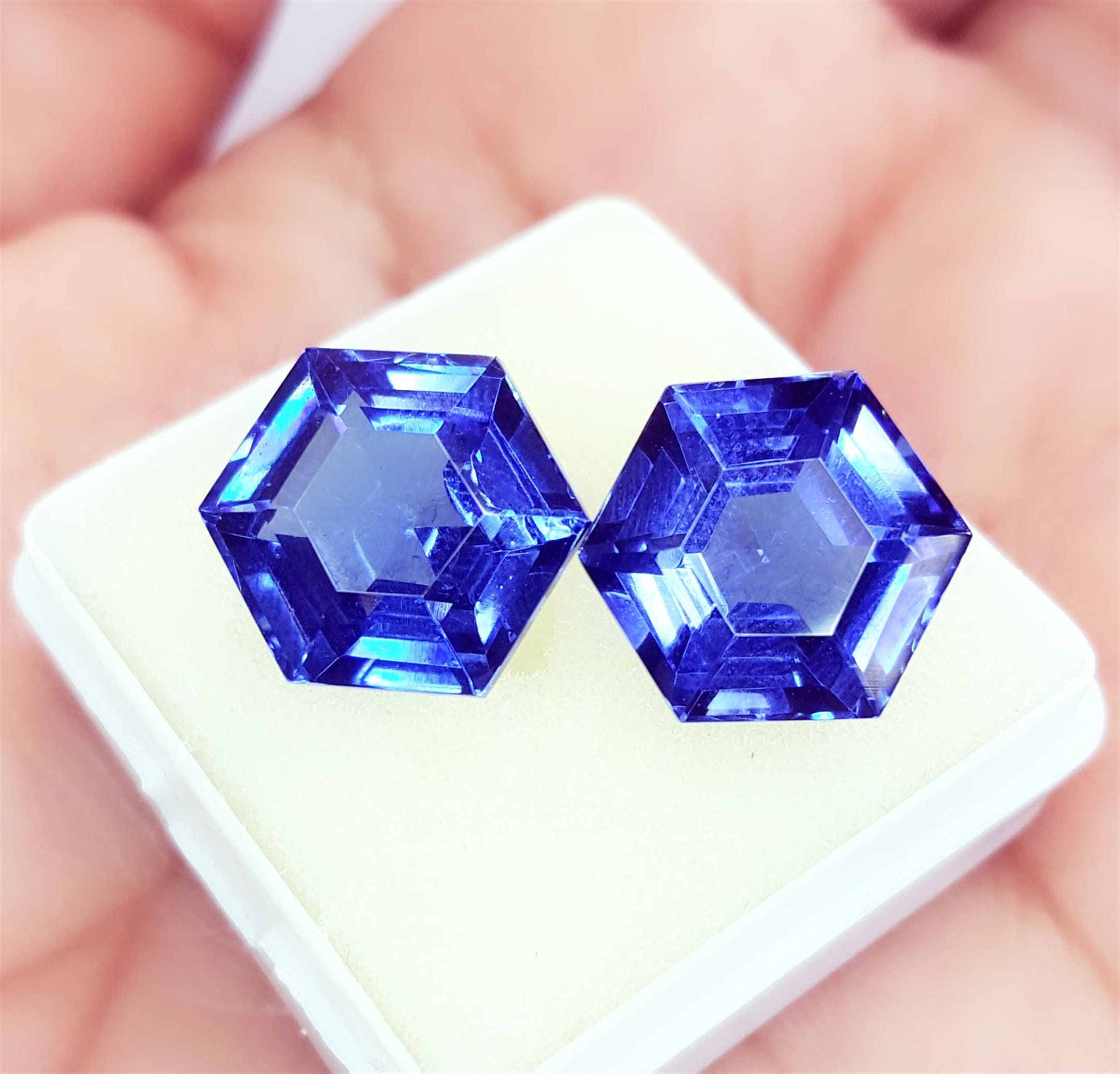 Loose Gemstone 8.00 to 10.00 Cts Natural Tanzanite Pair | Etsy