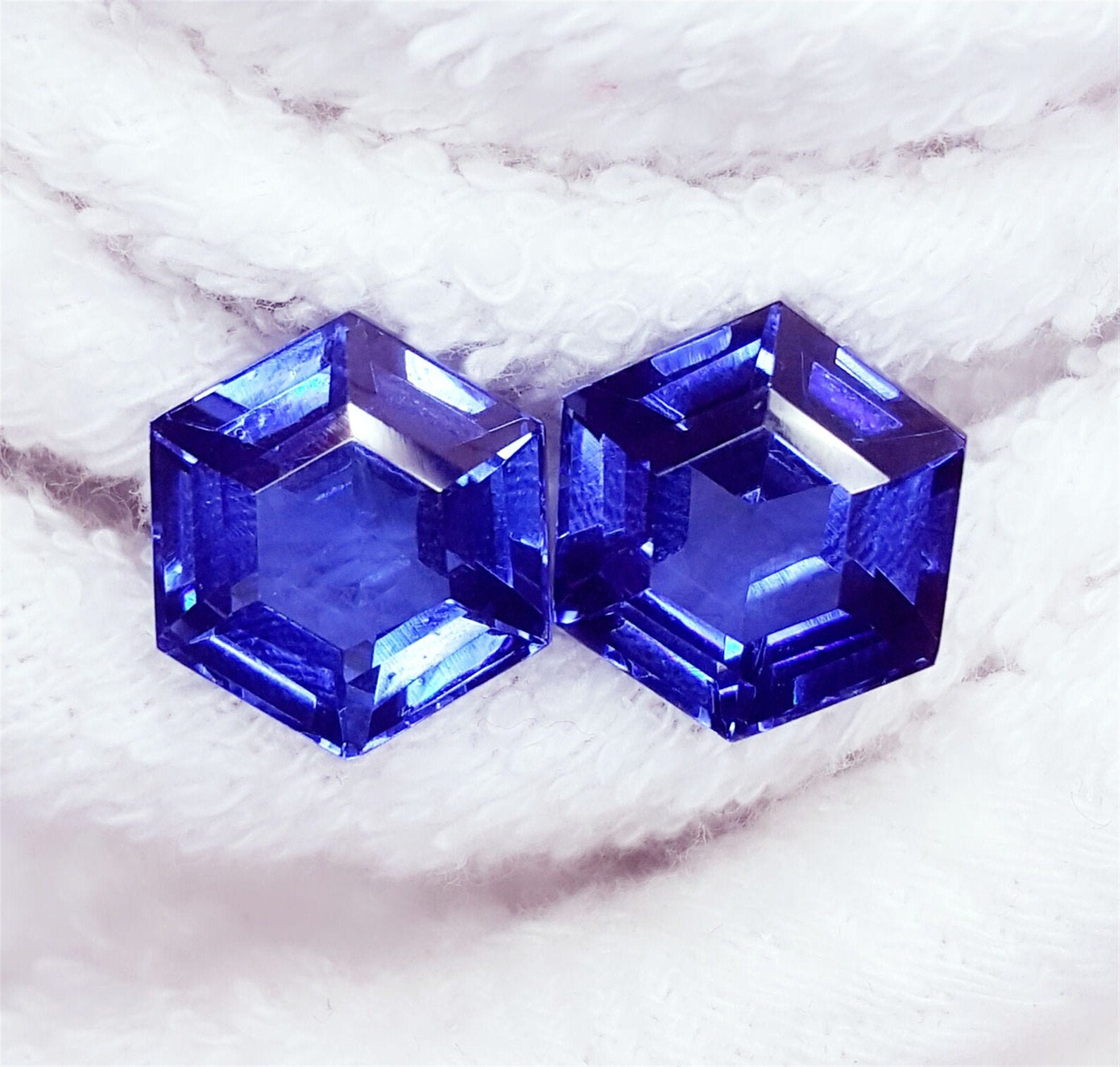 Loose Gemstone 8.00 to 10.00 Cts Natural Tanzanite Pair | Etsy