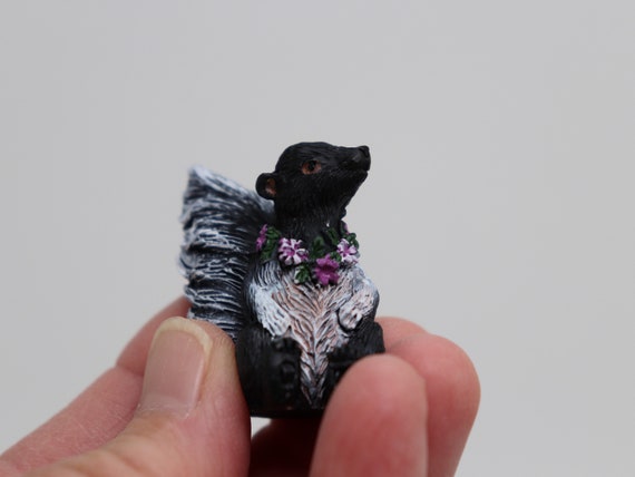 Art & Collectibles Miniatures Miniature Skunk Fairy Garden Skunk Mini ...