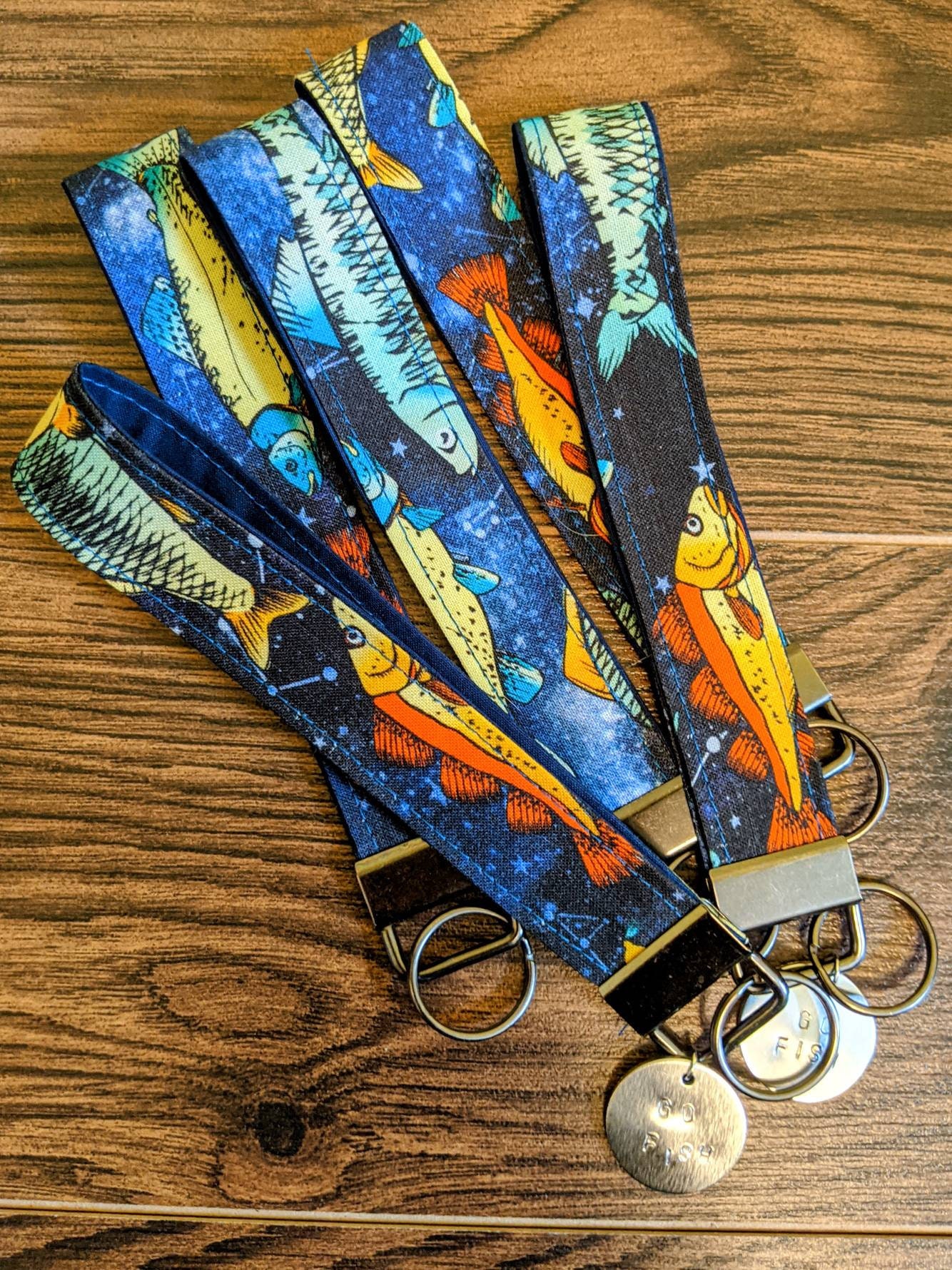 Go Fish Key Fob Wristlet Fishing Key Fob Wristlet Wrist | Etsy