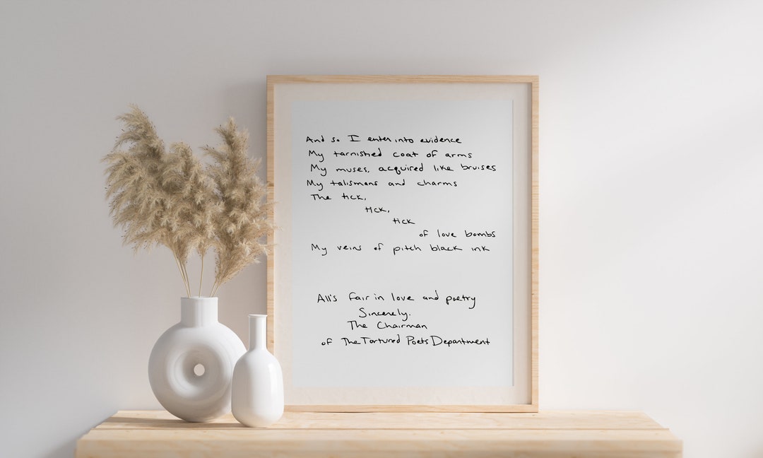 Tortured Poets Department Wall Art, Taylor Swift Printable Wall Art ...