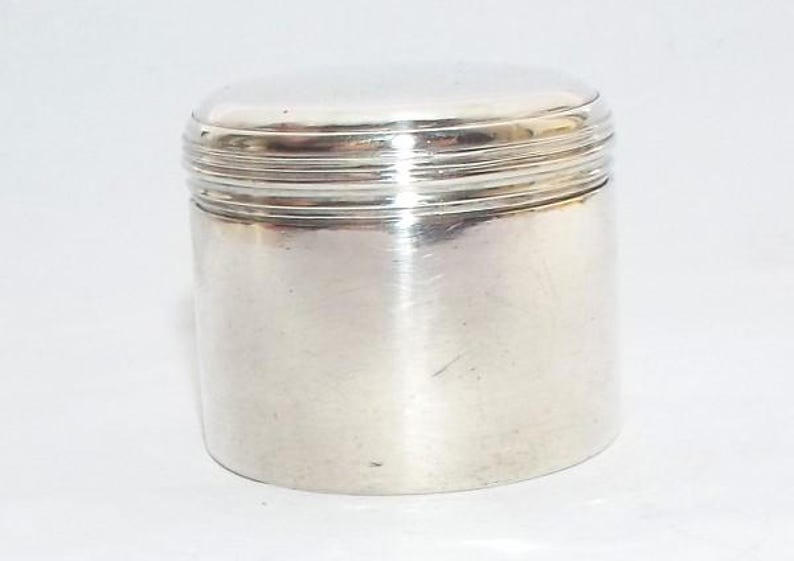 Rare Antique Georgian George III Sterling SOLID SILVER Pill Box, Snuff ...