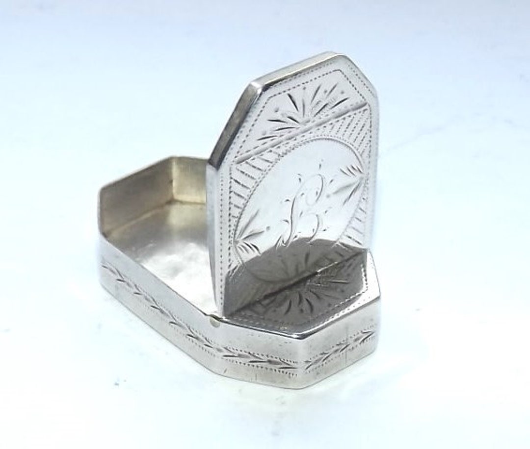 Antique Georgian 18th Century Sterling SOLID SILVER Snuff Box,pill Box, Patch Box Samuel ...