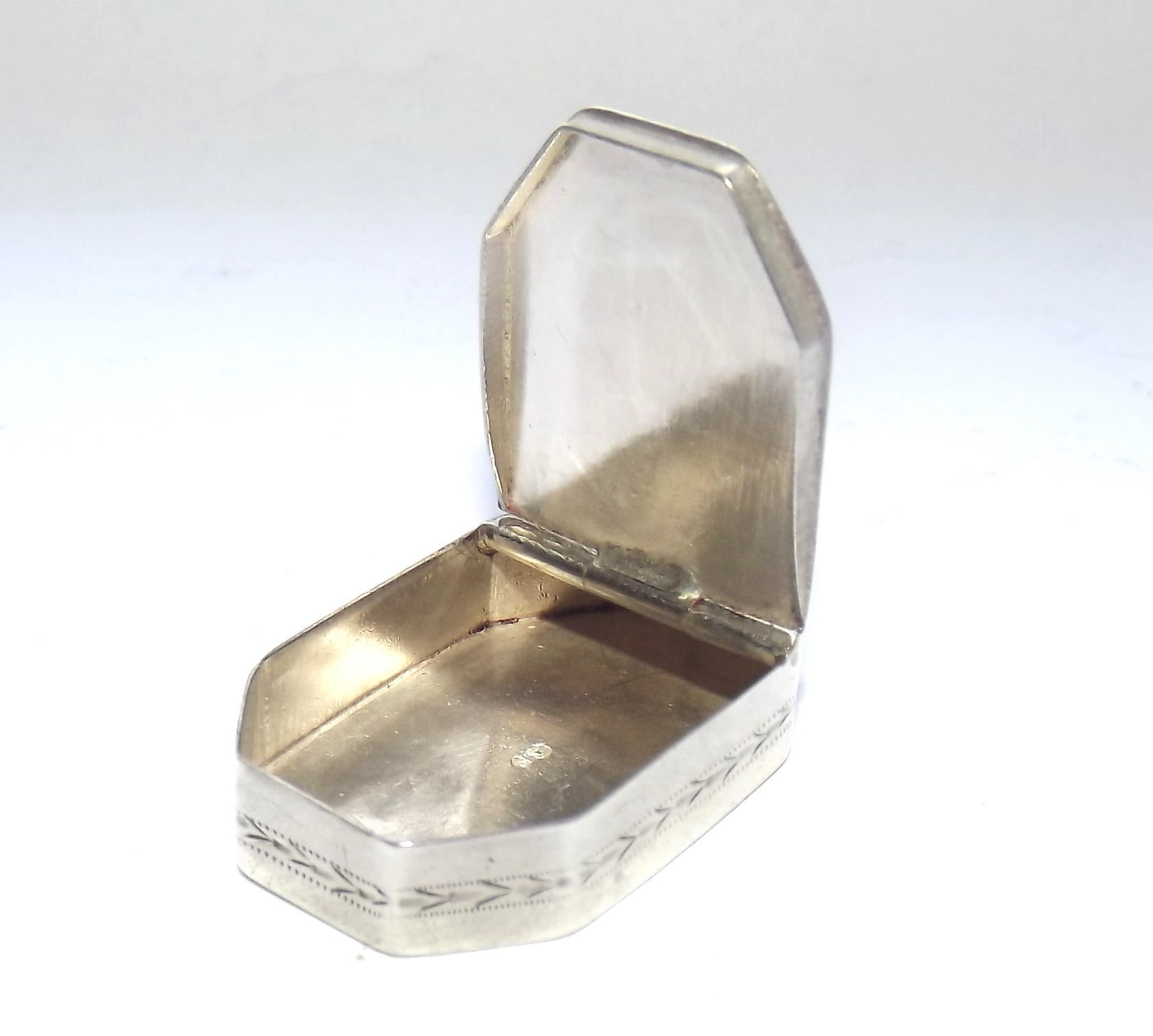 Antique Georgian 18th Century Sterling SOLID SILVER Snuff Box,pill Box ...