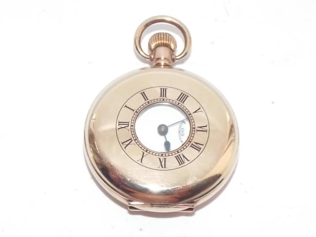Antique Bravingtons Renowns Gold Plated Half Hunter Pocket Watch, Mens ...