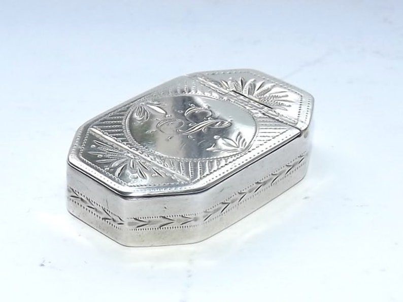 Antique Georgian 18th Century Sterling SOLID SILVER Snuff Box,pill Box ...