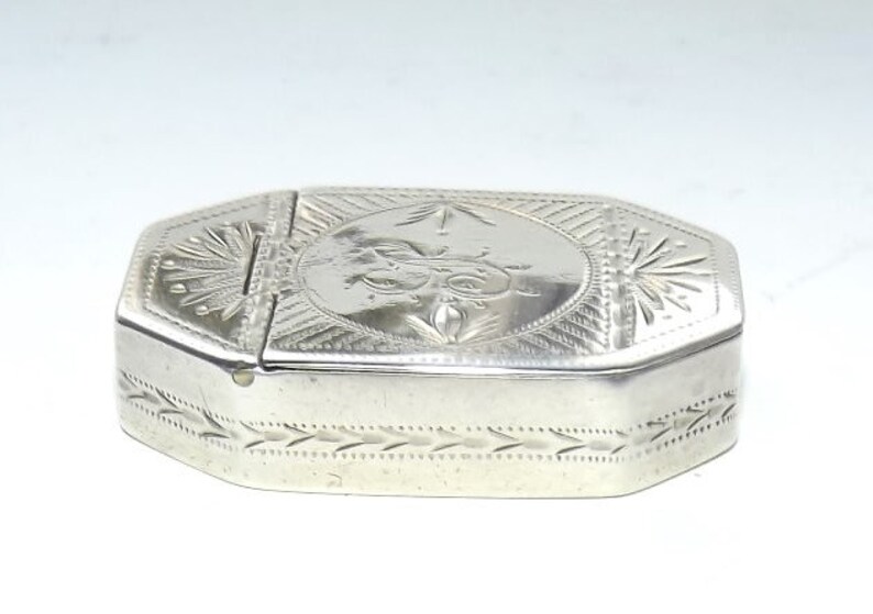 Antique Georgian 18th Century Sterling SOLID SILVER Snuff Box,pill Box ...