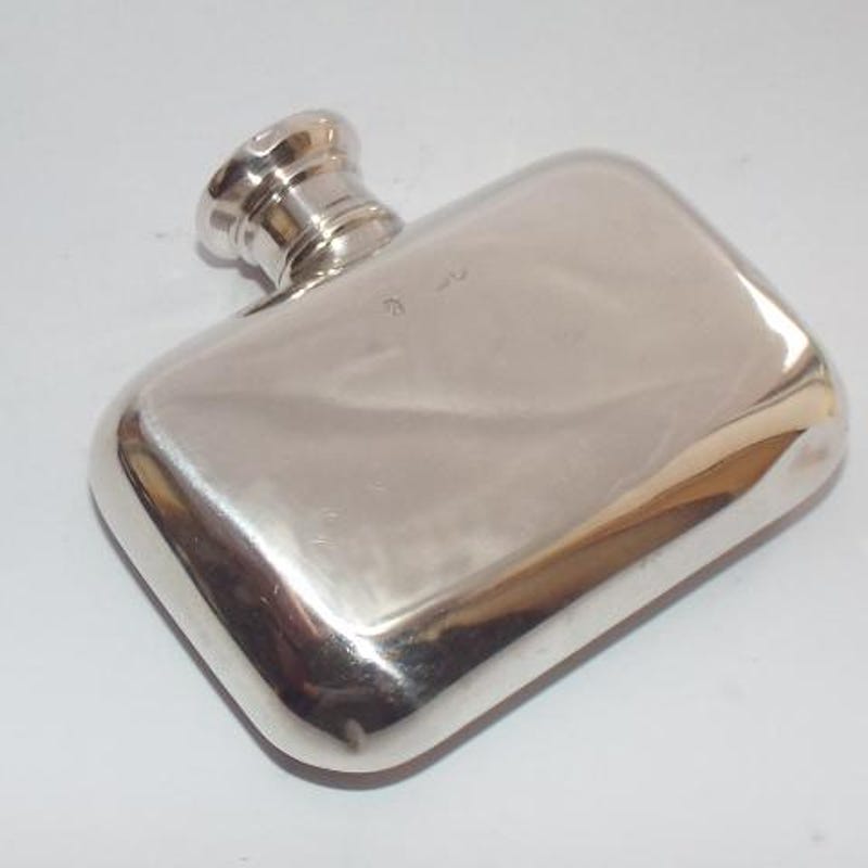 Silver Flask - Etsy