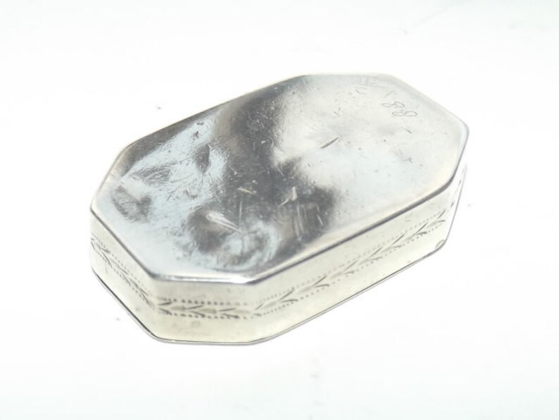Antique Georgian 18th Century Sterling SOLID SILVER Snuff Box,pill Box ...