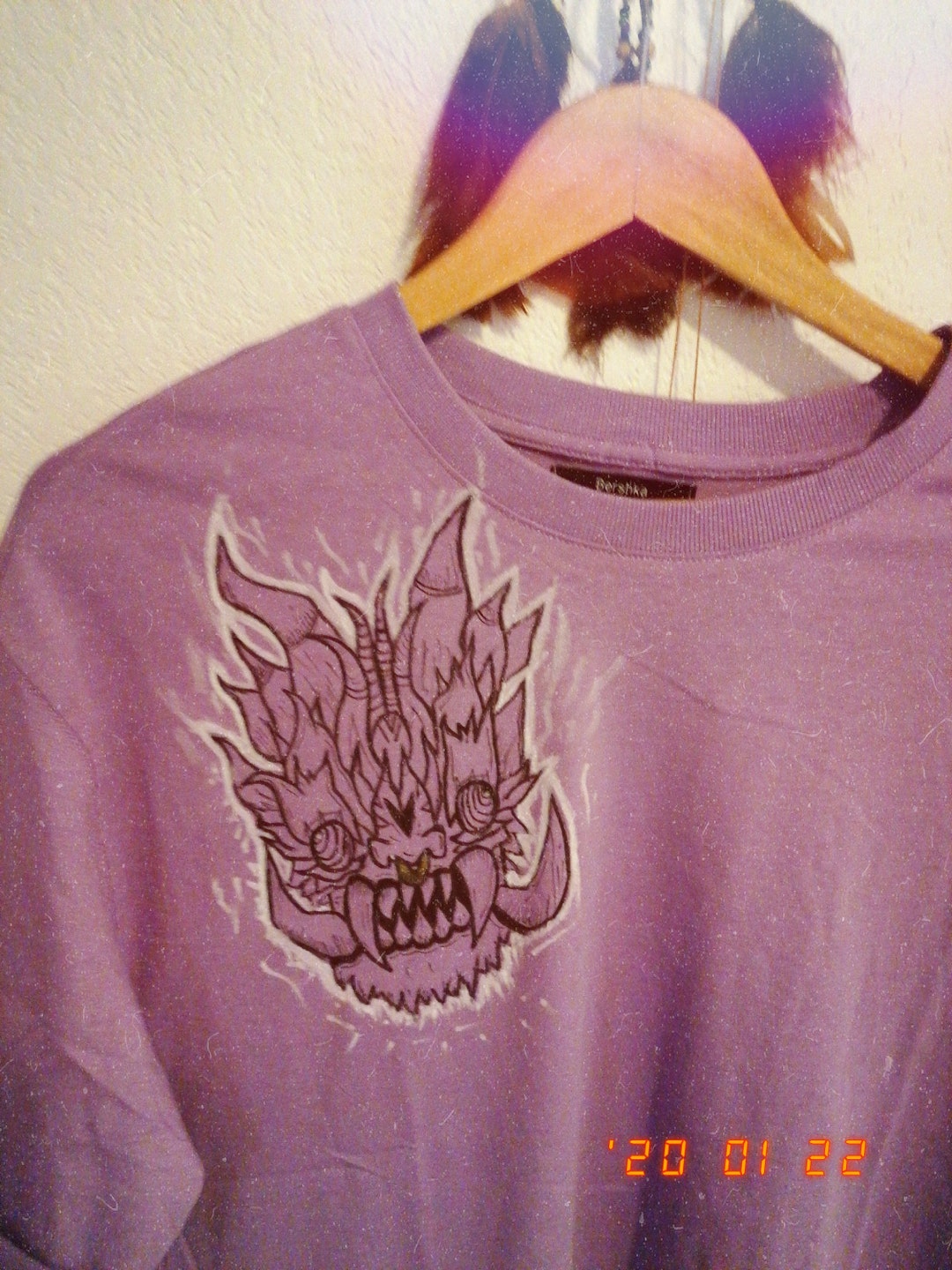 Hand Painted Supay Mask Tshirt - Etsy