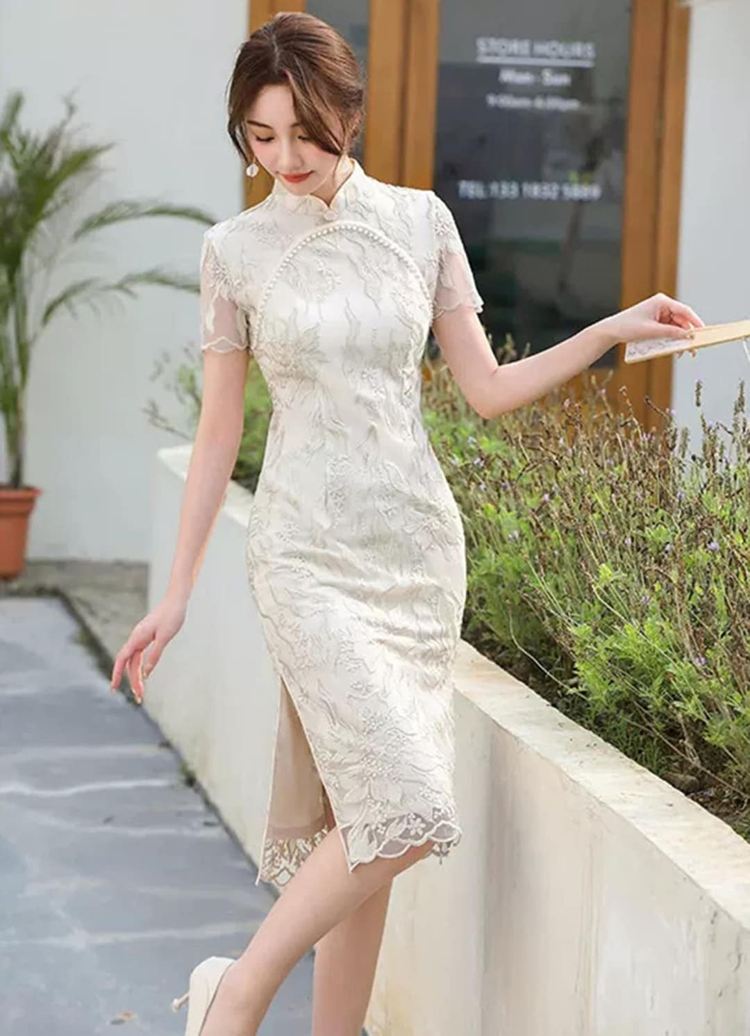 Modern China Cheongsam Lace Embroidered - Etsy