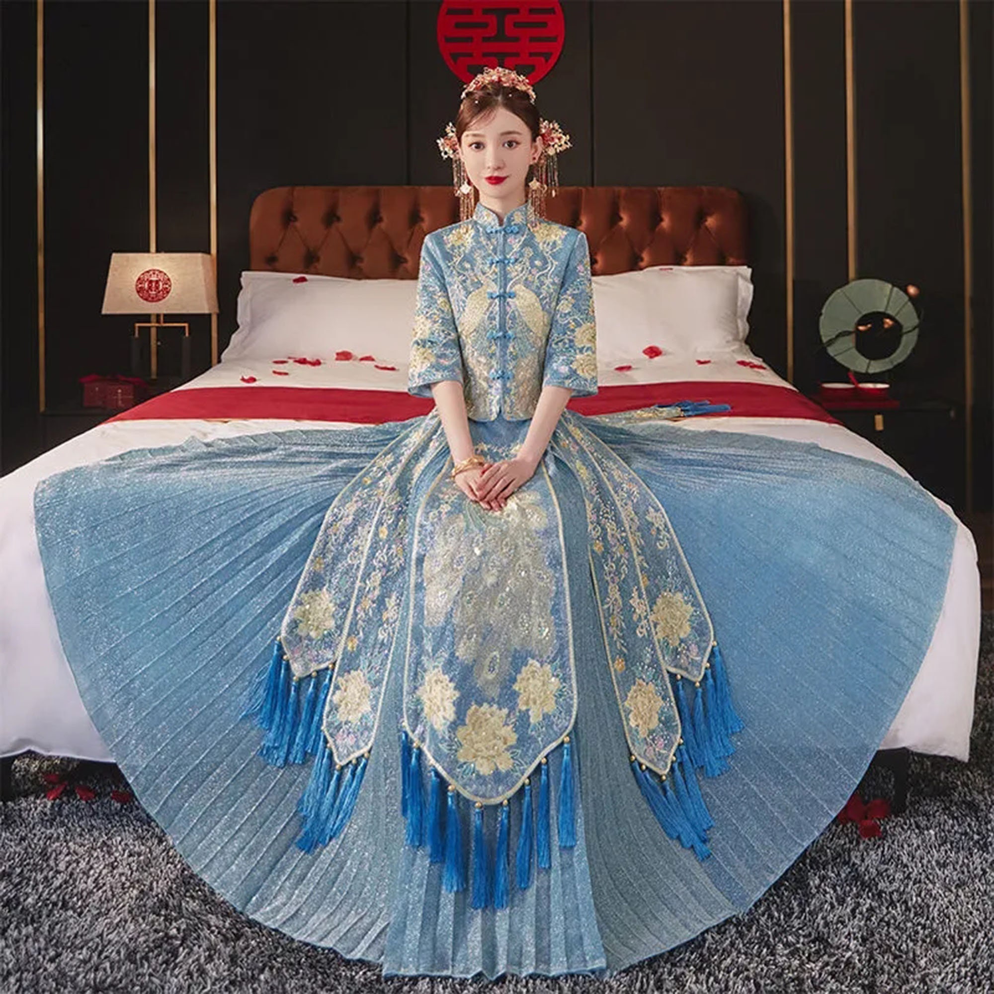 Blue Chinese Wedding Dress
