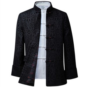 Frog Button Jacket, Chinese Wedding Suit, Men's Tang Suit, Cheongsam ...