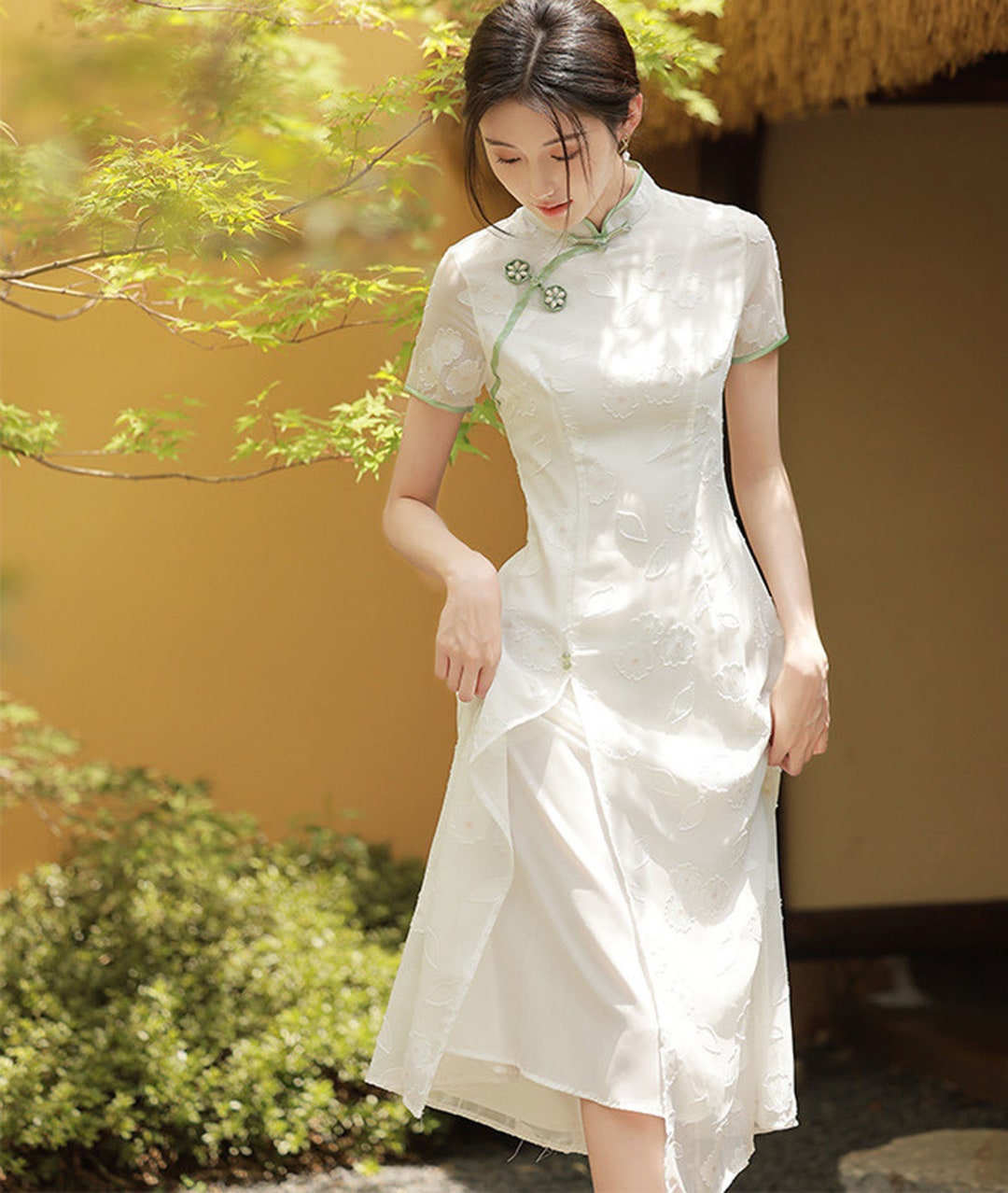 Ao Dai Qipao Dress,modern Cheongsam ,girl Audrey Qipao Dress, ,summer ...