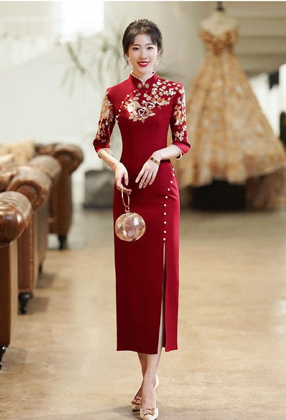 Elegant Traditional Chinese Dress Chinese Wedding Dress Etsy