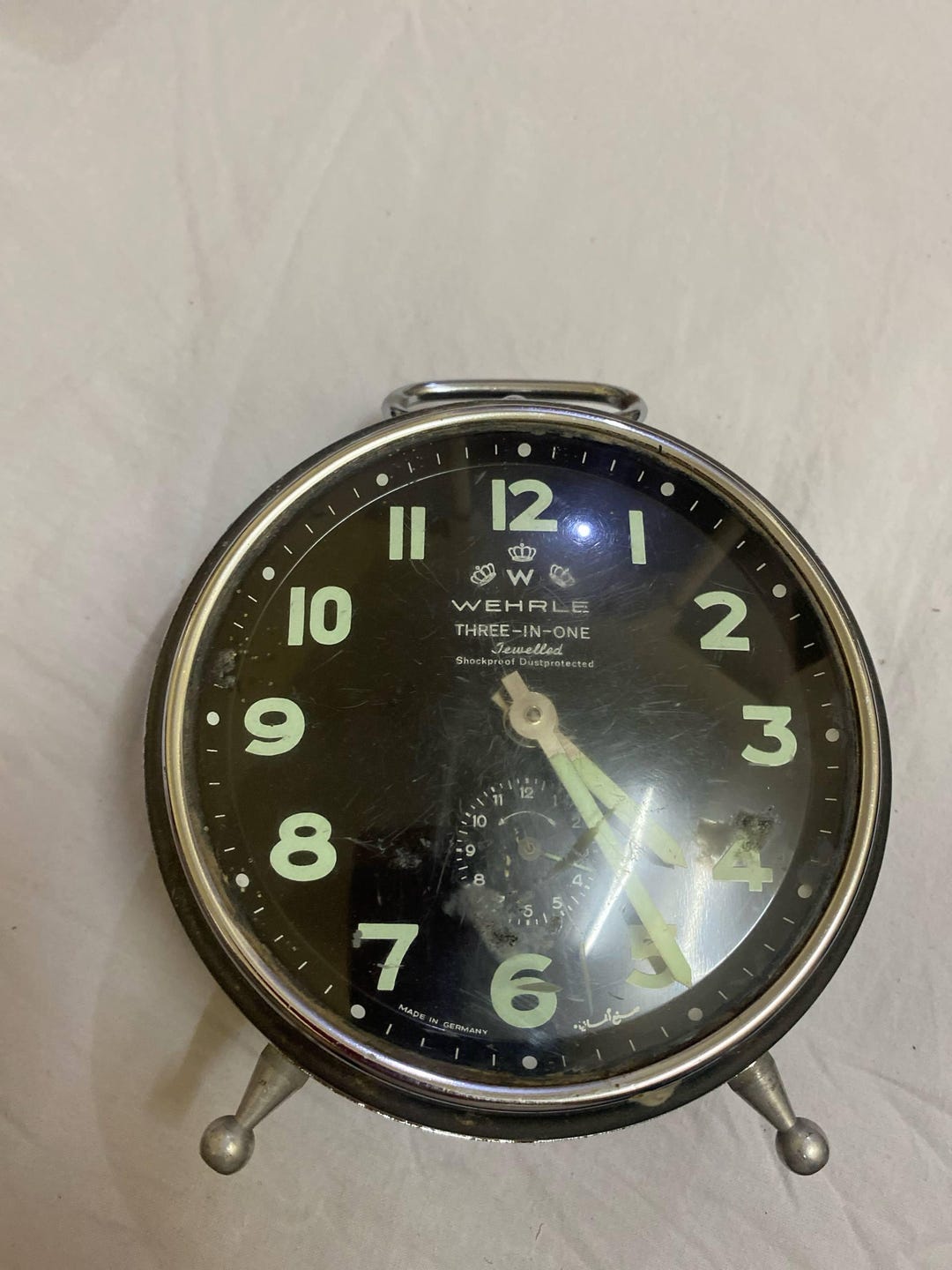Vintage German Wehrle Alarm Clock – Three-in-one – Antique Collectible ...