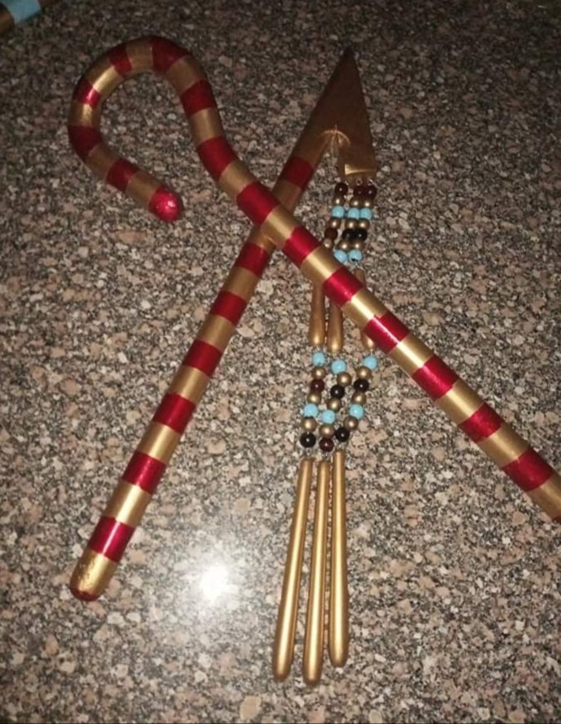 King Tutankhamun's Scepter a Red Scepter Egyptian | Etsy UK