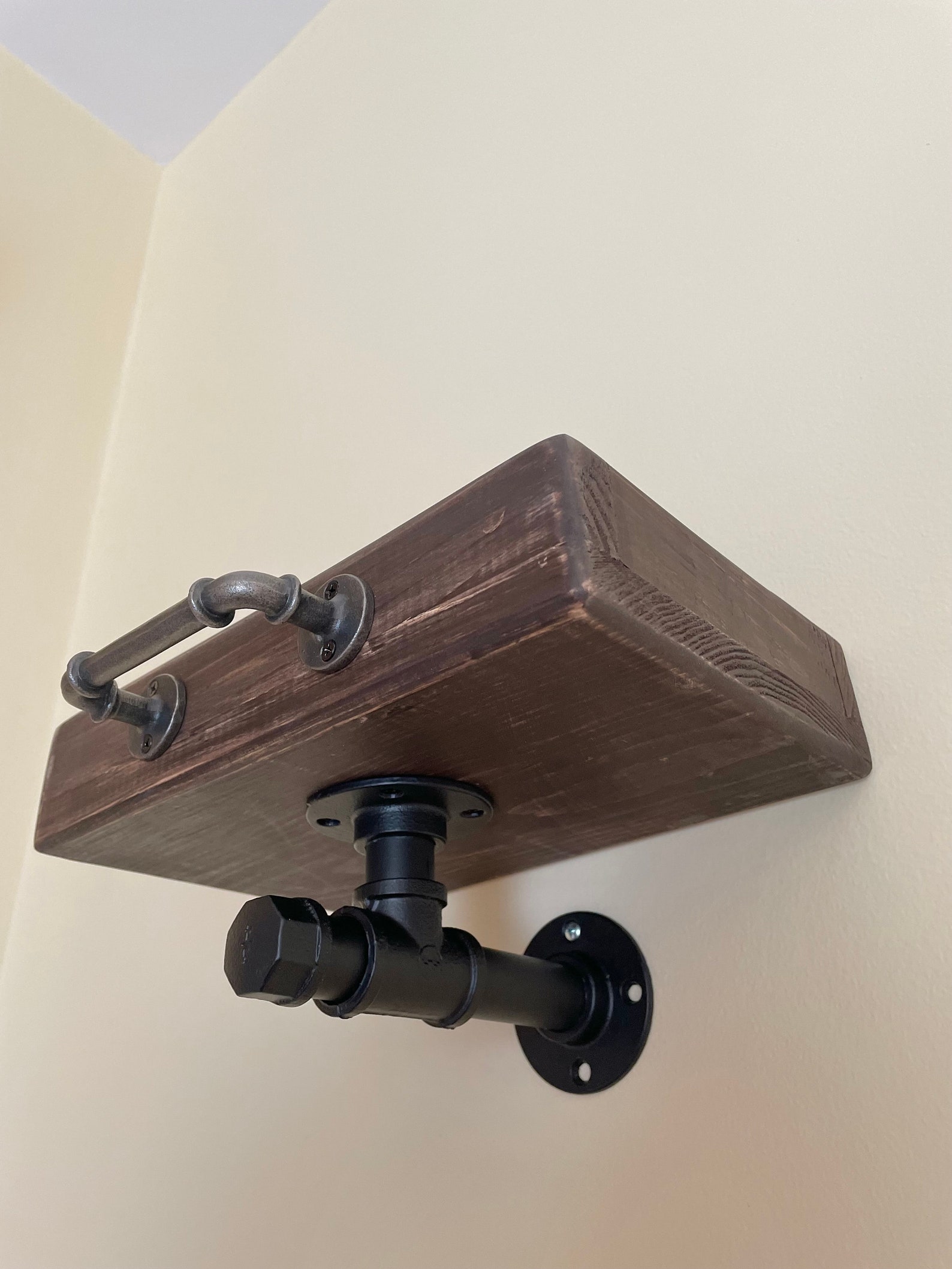 Modern Rustic Farmhouse Industrial Wall Crate Shelve - Etsy