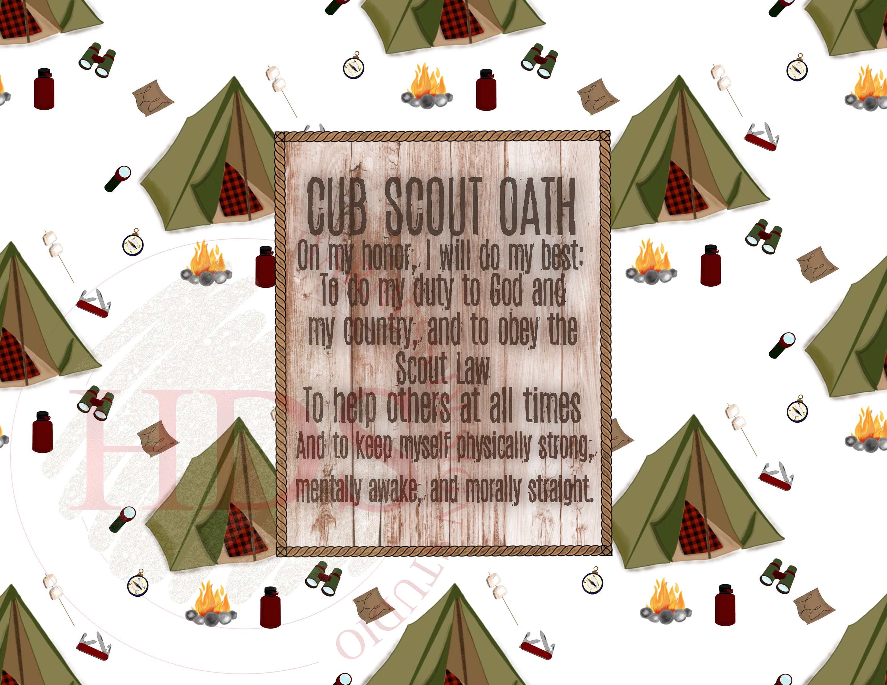 Cub Scout Law Tumbler Wrap Png Sublimation - Etsy
