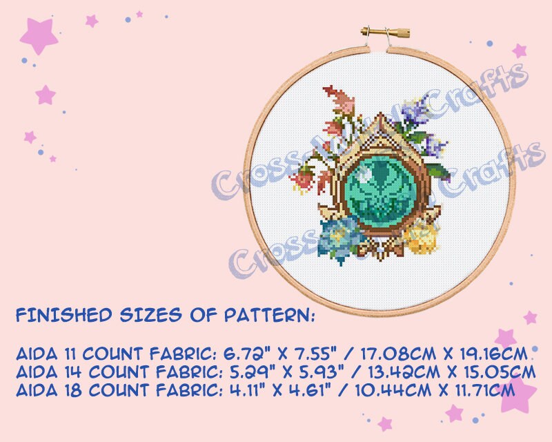 Genshin Impact Floral Vision Sumeru Anemo Cross-stitch Pattern INSTANT ...