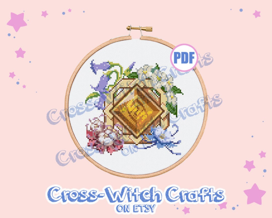 Genshin Impact Floral Vision - Liyue Geo Cross-stitch Pattern - INSTANT ...