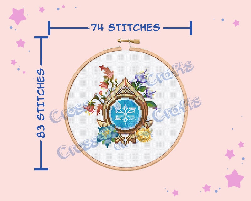 Genshin Impact Floral Vision - Sumeru Cryo Cross-stitch Pattern ...