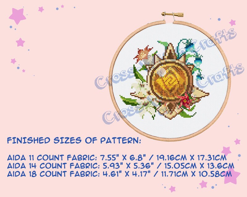 Genshin Impact Floral Vision Mondstadt Geo Cross-stitch Pattern INSTANT ...