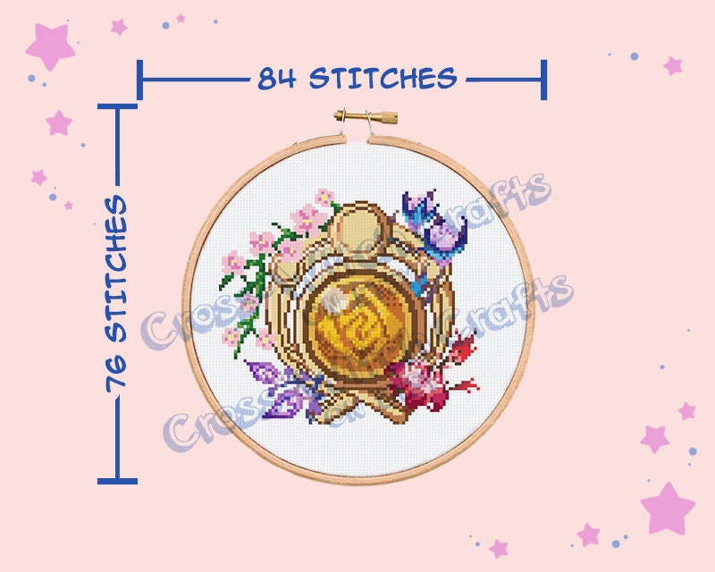 Genshin Impact Floral Vision Inazuma Geo Cross-stitch - Etsy