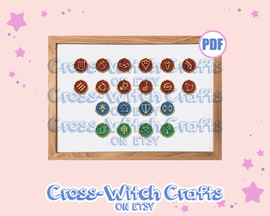 Final Fantasy XIV Mini Job Icons Cross-stitch Pattern Bundle - INSTANT ...