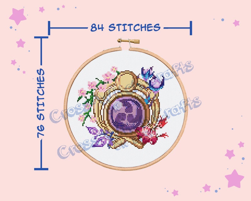Genshin Impact Floral Vision - Inazuma Electro Cross-stitch Pattern ...