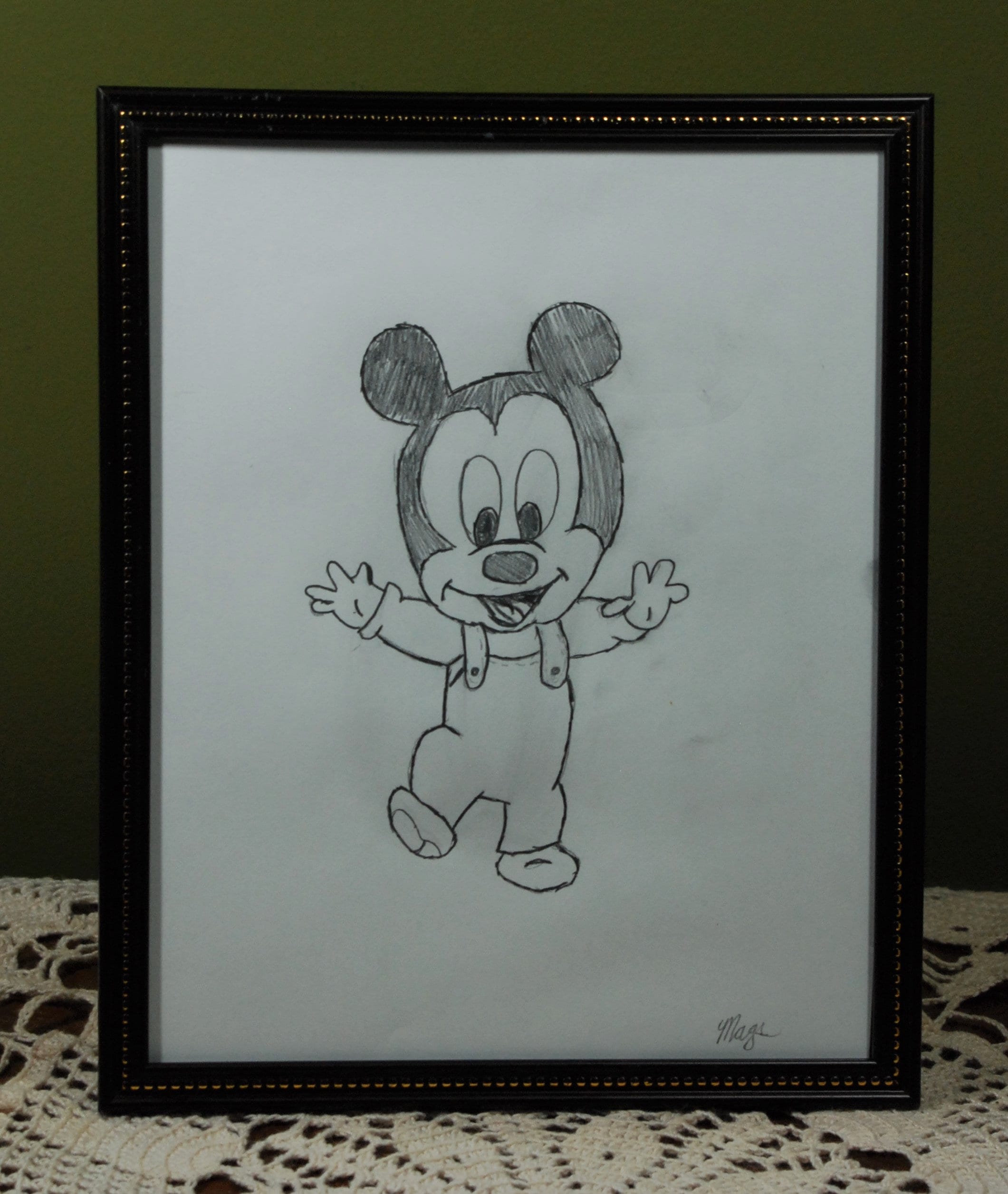 Mickey the Mouse- Cartoon Drawing - Etsy