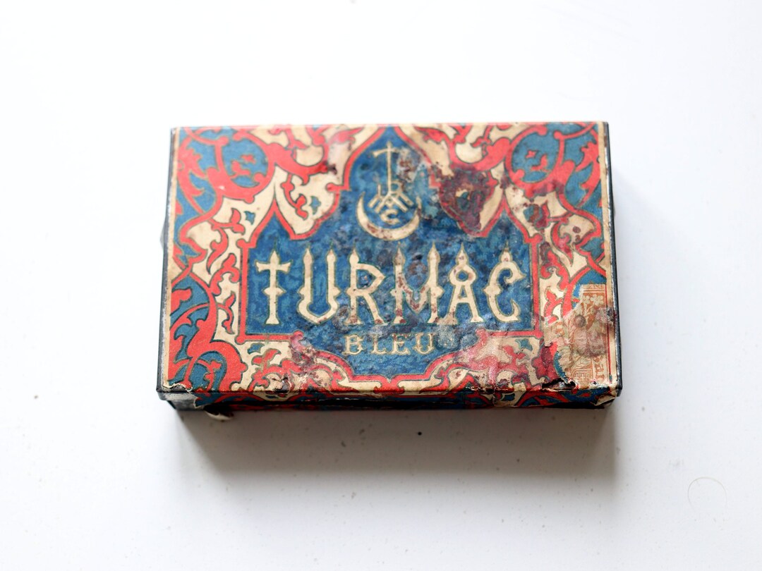 Vintage Cigarette Tin Box Turmac Bleu for 25 Cigarettes 1920s - Etsy